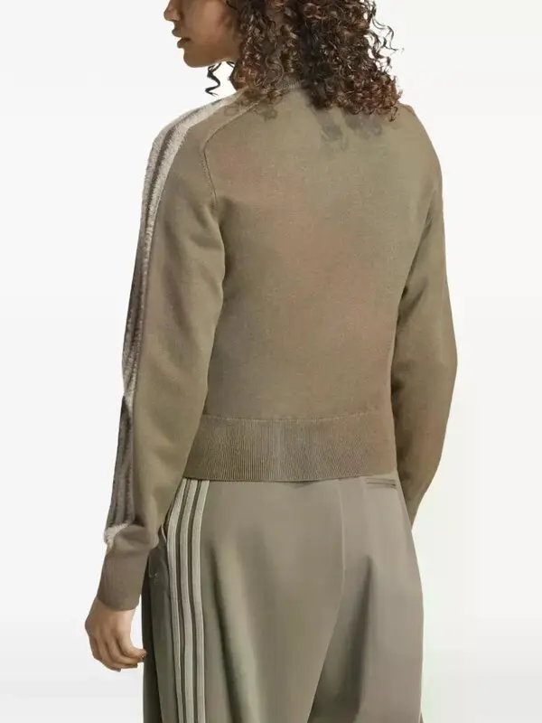 Adidas Fleece-stripe Knit Cardigan