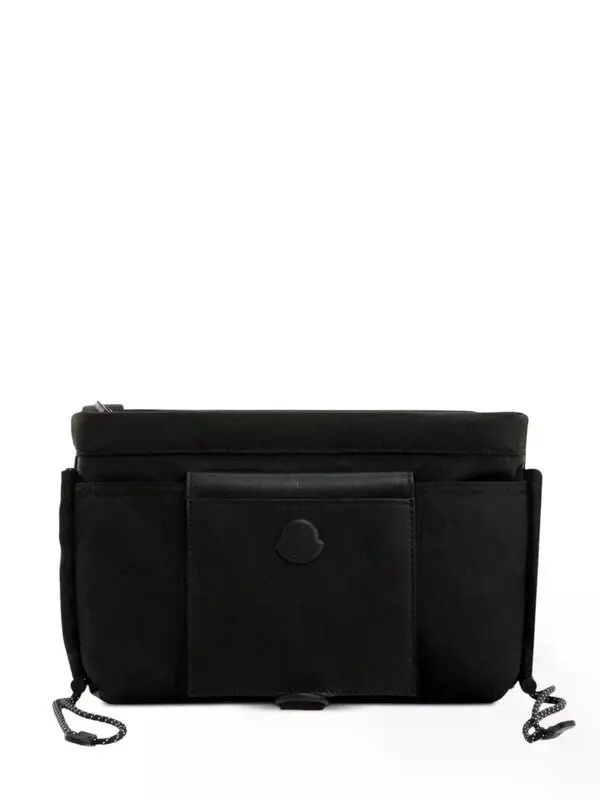 Moncler Logo Patch Messenger Bag - Black