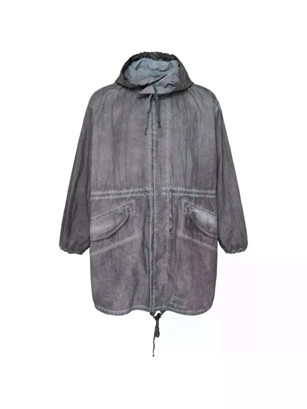 MAISON MARGIELA Drawstring Hooded Parka - Grey