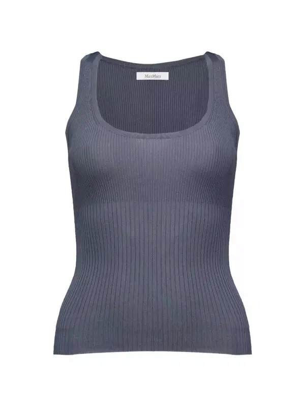 Max Mara Ribbed-knit Tank Top - Grey
