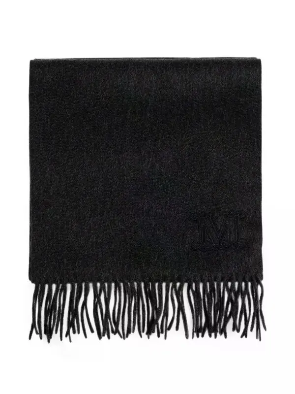 Max Mara Wsdalia Fringed Scarf - Black