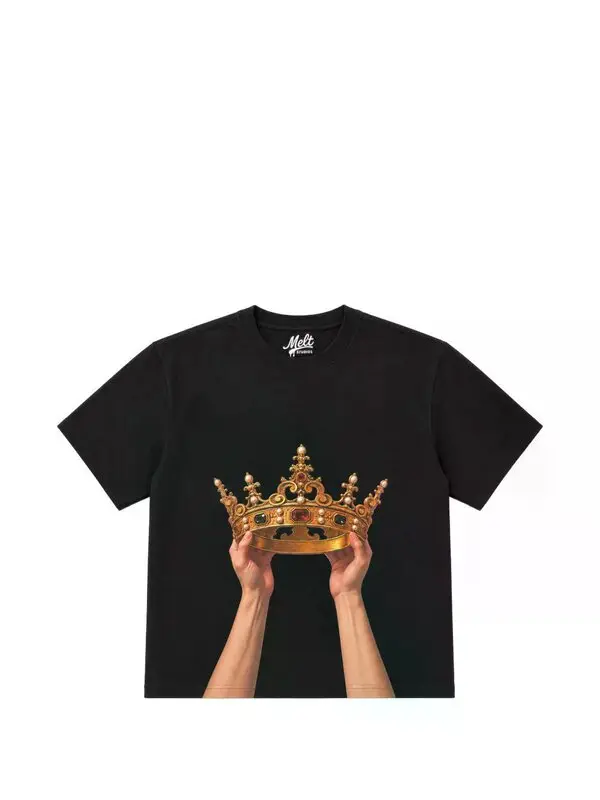 MELT Crown-print T-shirt - Black