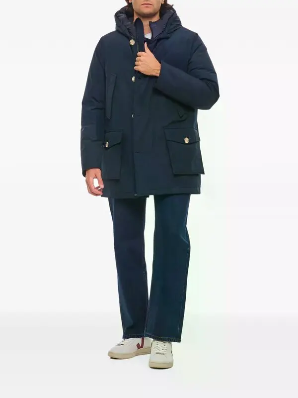 Woolrich Hooded Button-up Coat