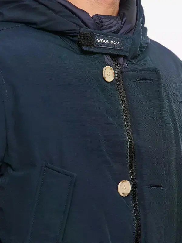 Woolrich Hooded Button-up Coat