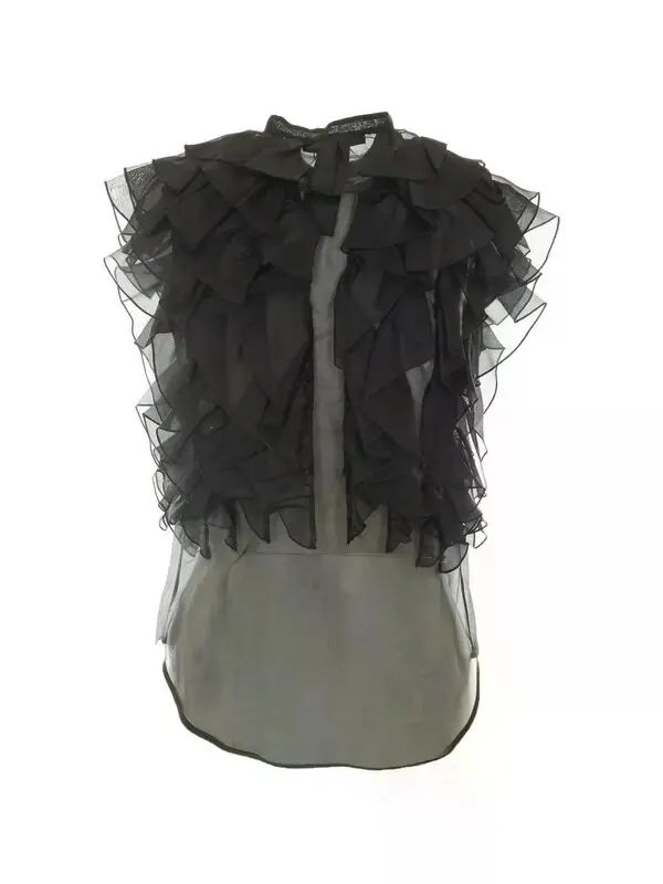 Max Mara Ruffled Silk Shirt