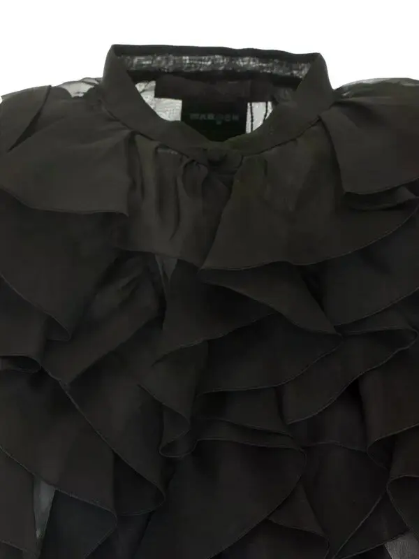 Max Mara Ruffled Silk Shirt