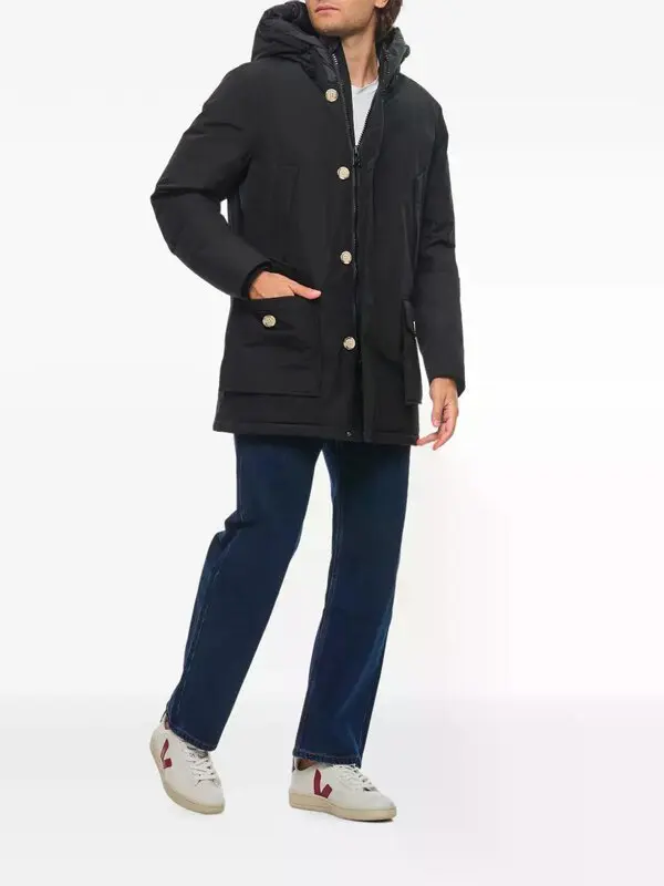 Woolrich Hooded Button-fastening Coat