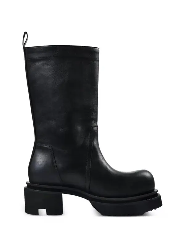 Rick Owens Bogun Leather Biker Boots