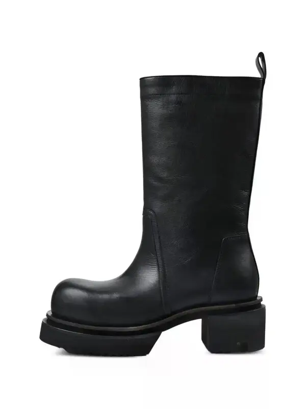 Rick Owens Bogun Leather Biker Boots