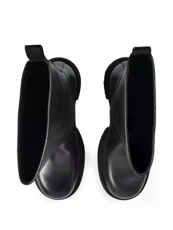 Rick Owens Bogun Leather Biker Boots