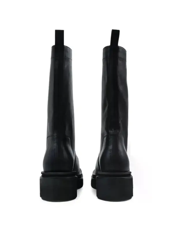 Rick Owens Bogun Leather Biker Boots