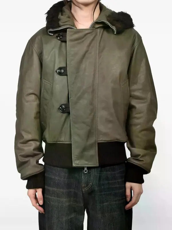 Our Legacy Compel Hooded Leather Jacket