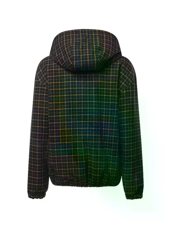 Miu Miu Check-pattern Hooded Jacket