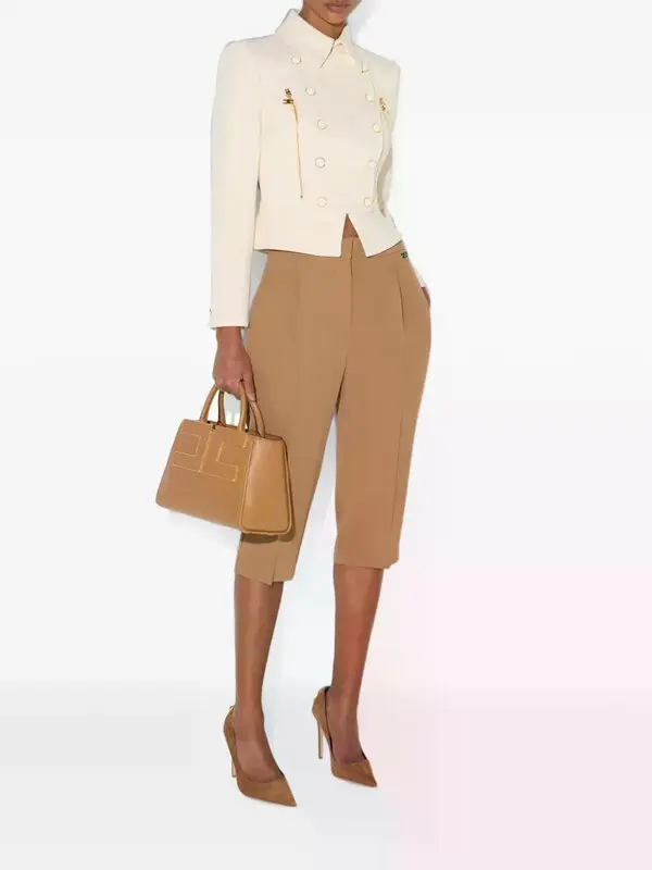 Elisabetta Franchi Jacket In Double Layer Stretch Crêpe Fabric