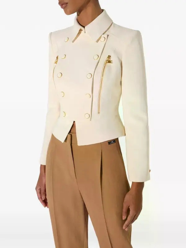 Elisabetta Franchi Jacket In Double Layer Stretch Crêpe Fabric