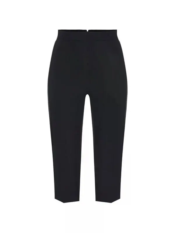 Elisabetta Franchi Trousers In Lightweight Crêpe And Satin Fabrics - Black