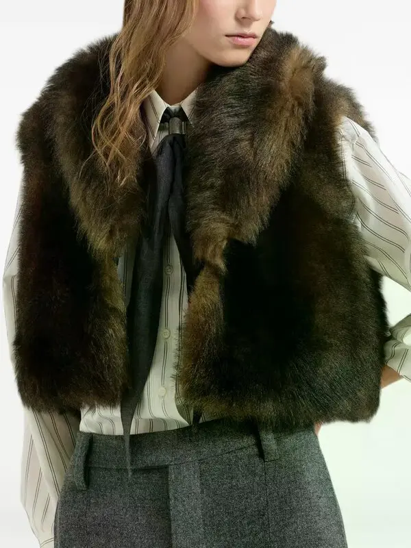 Brunello Cucinelli Soft Shearling Vest - Brown