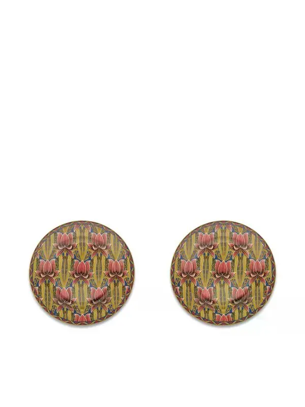 Etro Liberty Floral-motif Plates - Green