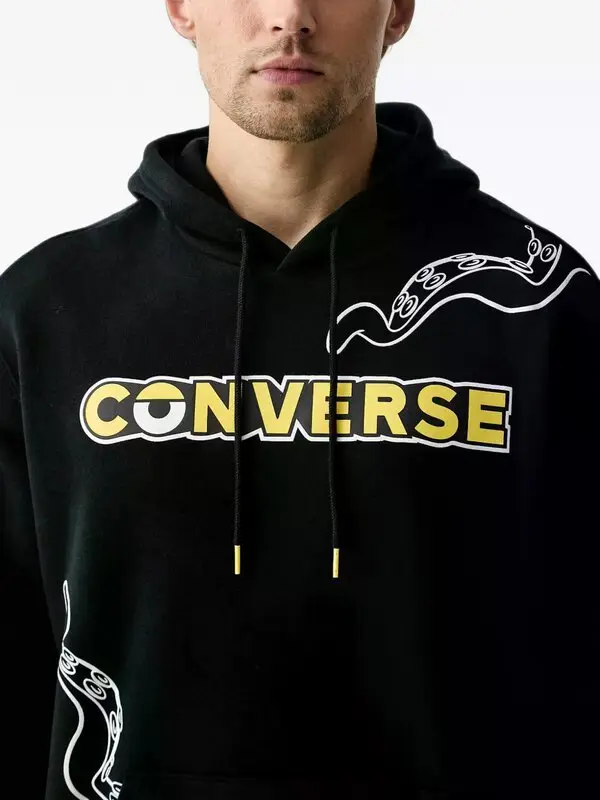 CONVERSE X Minions Logo-print Drawstring Hoodie