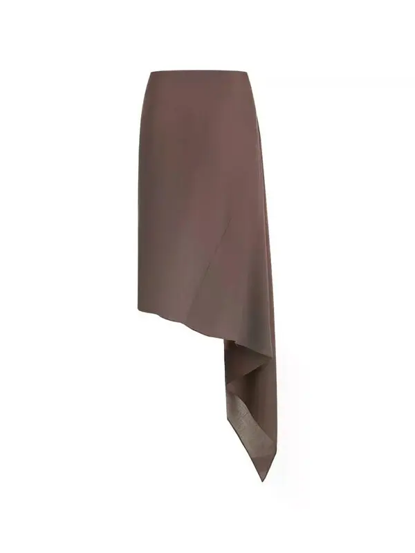 OUDE WAAG Asymmetric Draped Midi Skirt