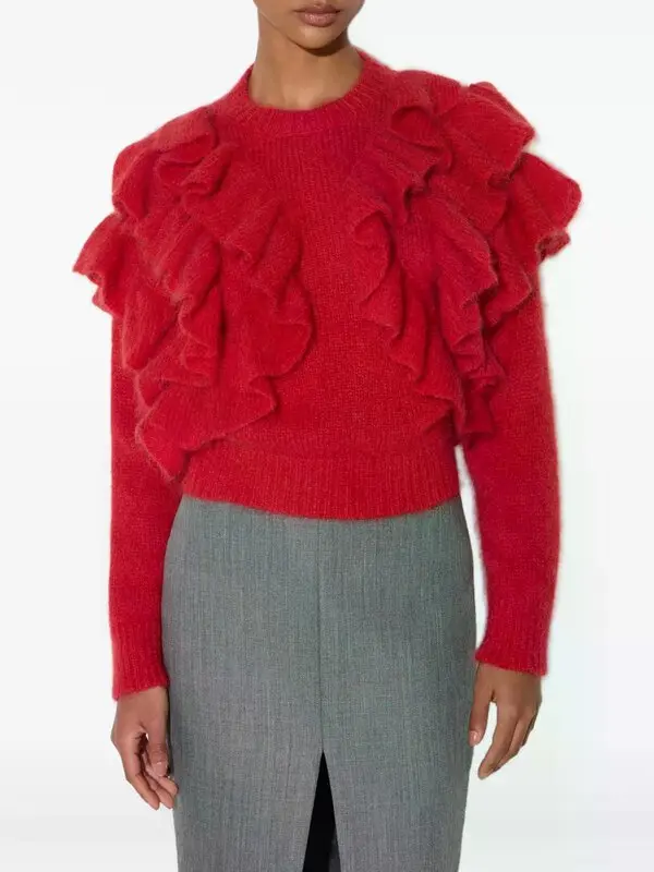 Elisabetta Franchi Knit Pullover With Ruffles