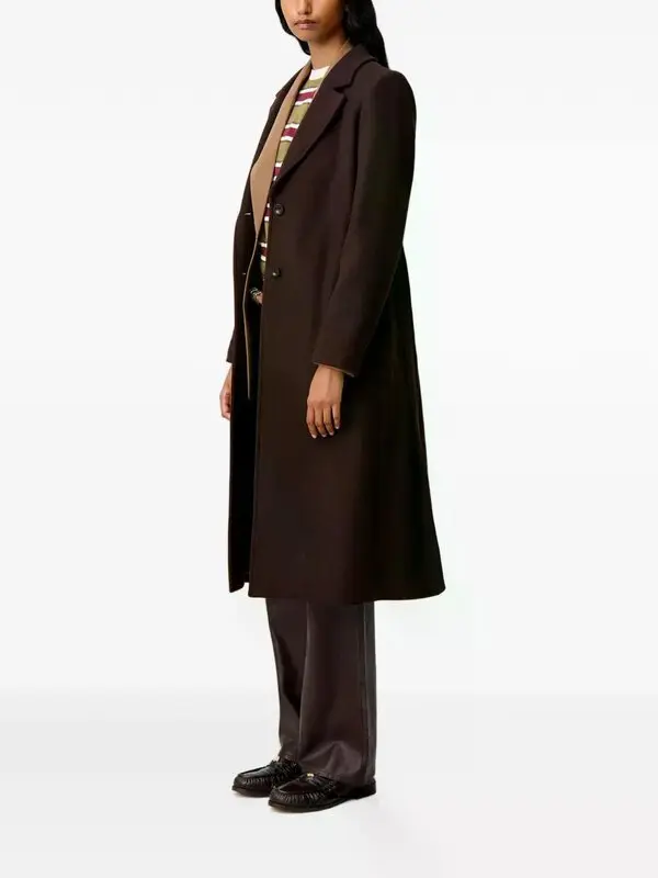Claudie Pierlot Long Belted Wool Coat