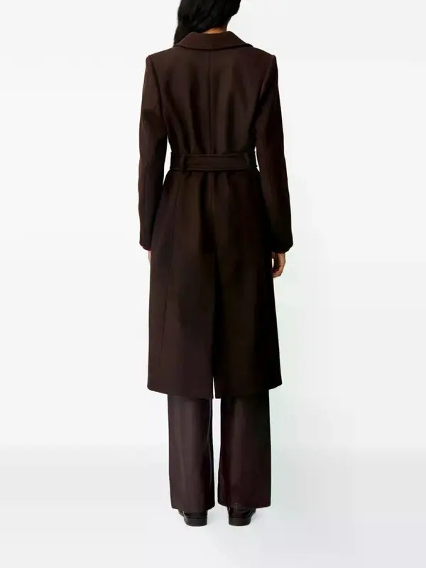 Claudie Pierlot Long Belted Wool Coat