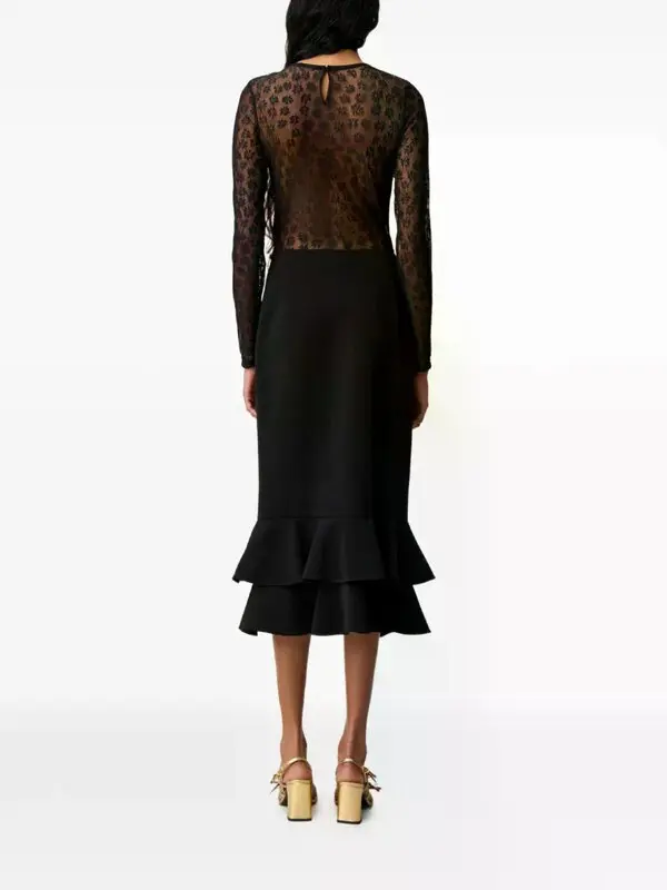 Claudie Pierlot Floral-lace Long-sleeve Top