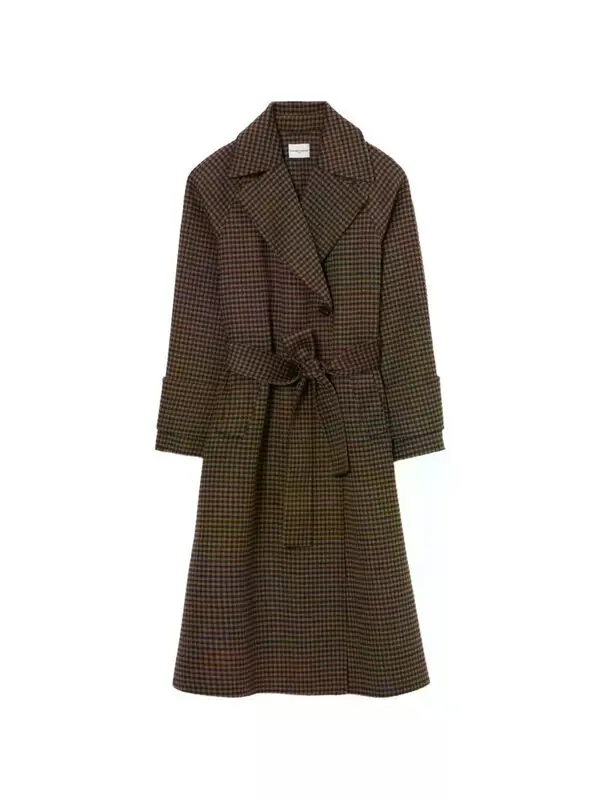 Claudie Pierlot Mid-length Checked Belted Coat