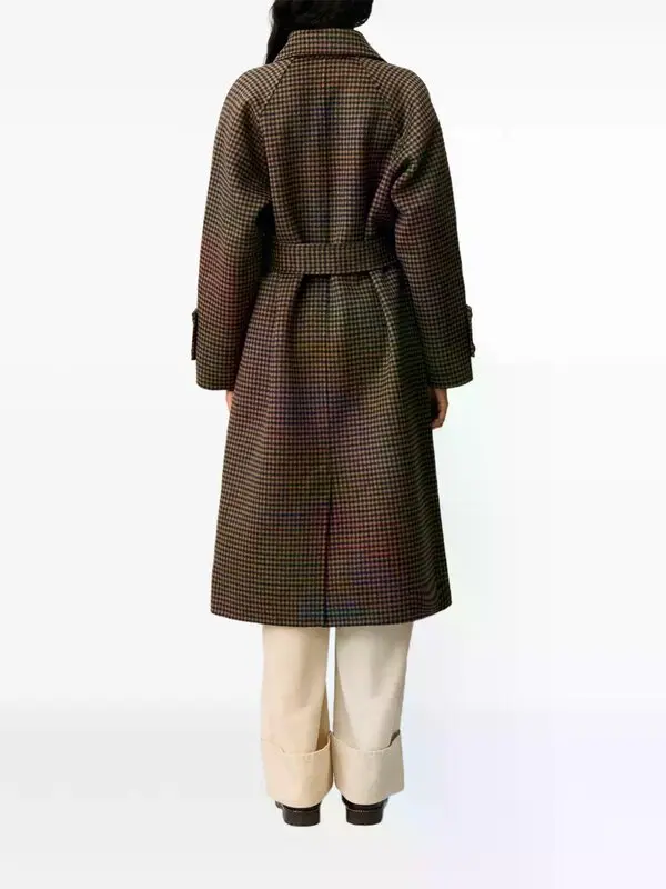Claudie Pierlot Mid-length Checked Belted Coat