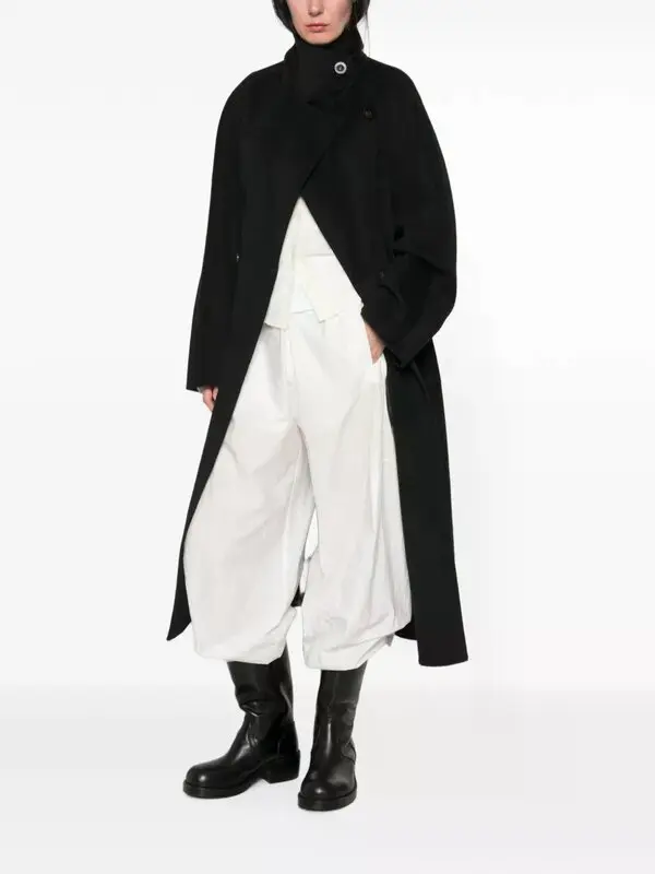 LISA YANG Button-back High-neck Coat - Black
