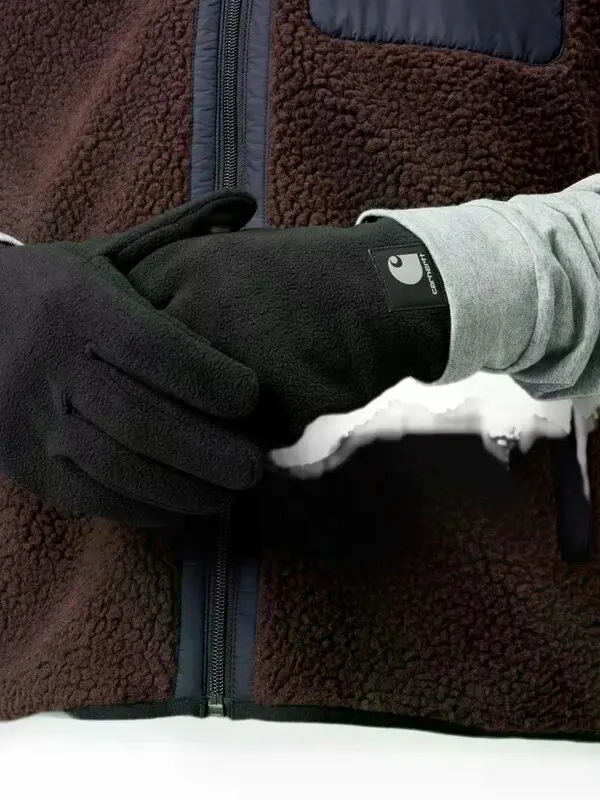 Carhartt Work In Progress Blevin Fleece-texture Gloves - Black
