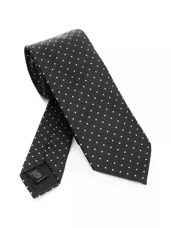 Dolce & Gabbana Polka-dot Silk Neck Tie - Black