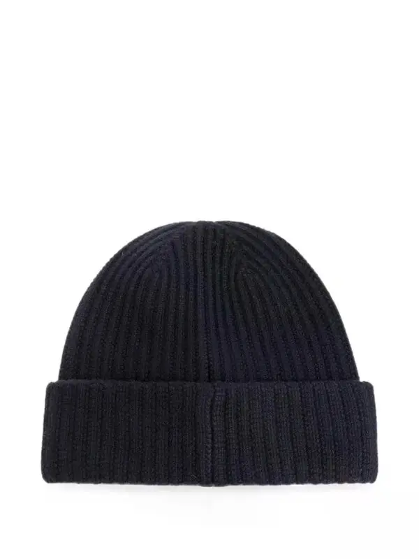 Emporio Armani Logo-embroidered Ribbed Beanie Hat