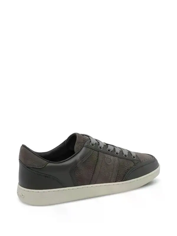 FERRAGAMO Gancini Grained-leather Sneakers