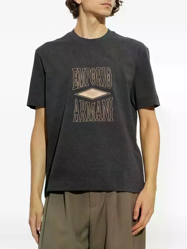 Emporio Armani Embroidered-logo T-shirt