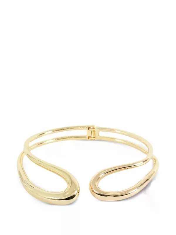 Erika Cavallini Sculptural Open Front Necklace - Gold