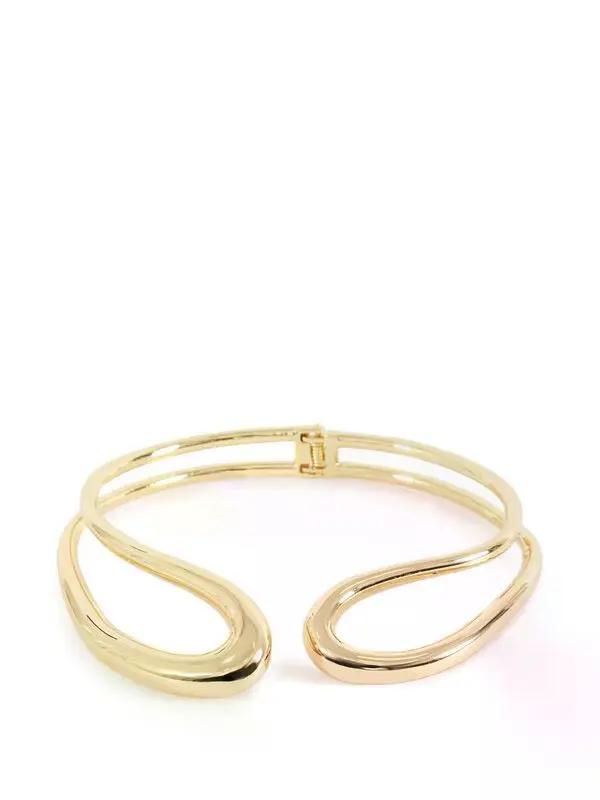 Erika Cavallini Sculptural Open Front Necklace - Gold