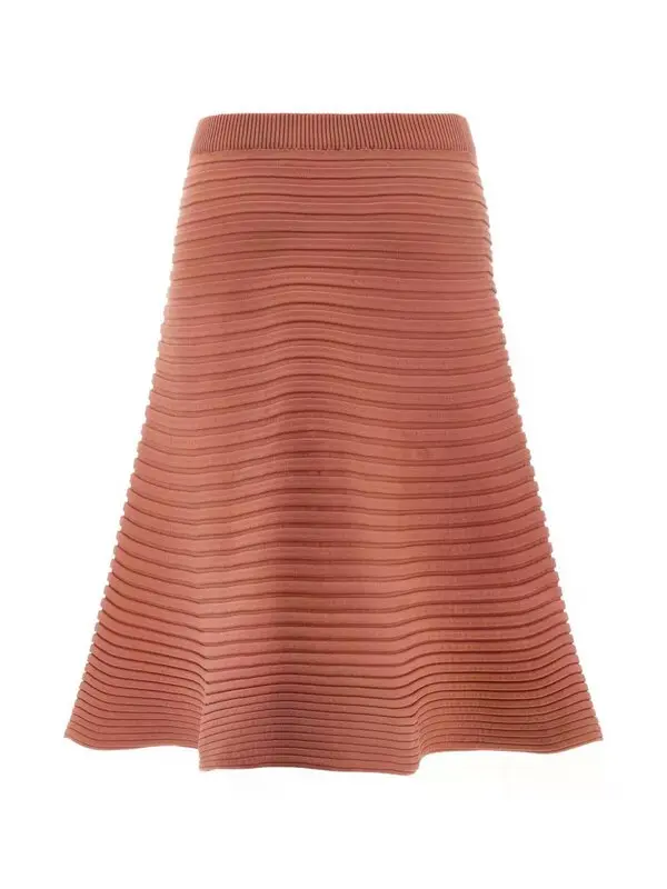 Issey Miyake Bounce Knit Midi Skirt - Brown