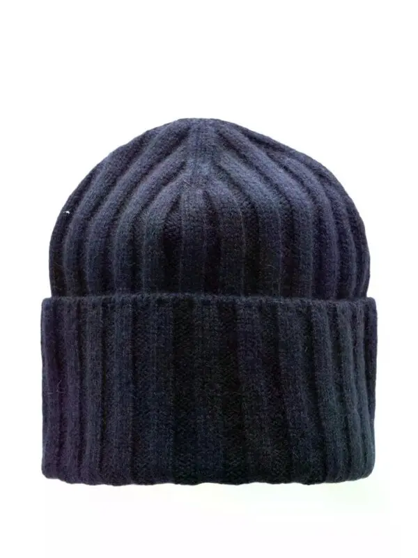 CRUCIANI Ribbed-knit Cashmere Beanie - Blue