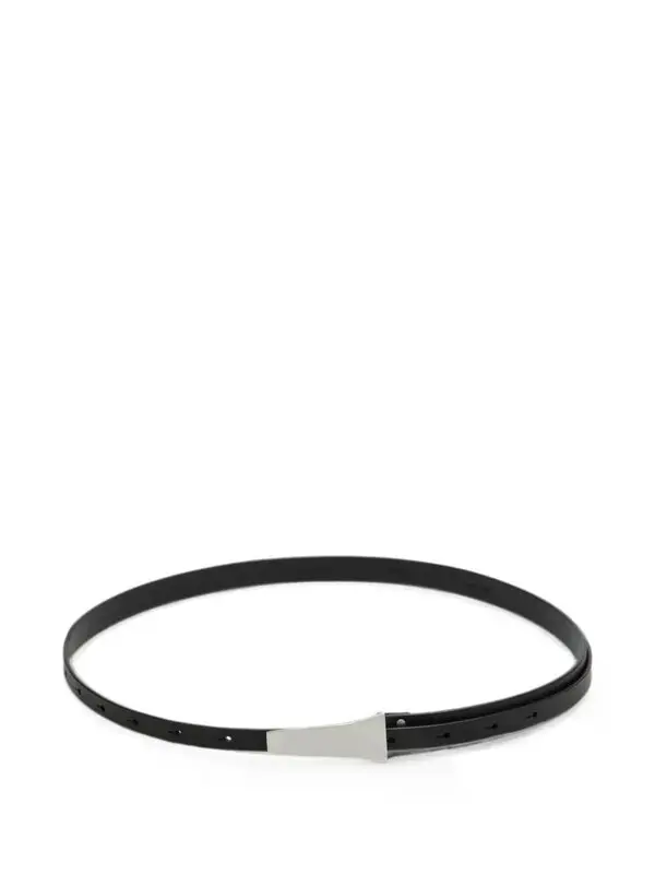 Rick Owens Geometric-buckle Leather Belt - Black