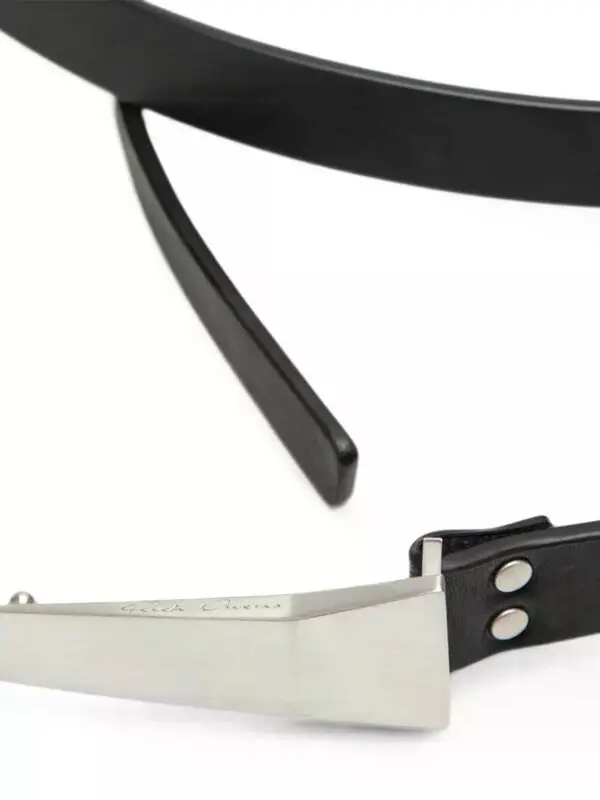Rick Owens Geometric-buckle Leather Belt