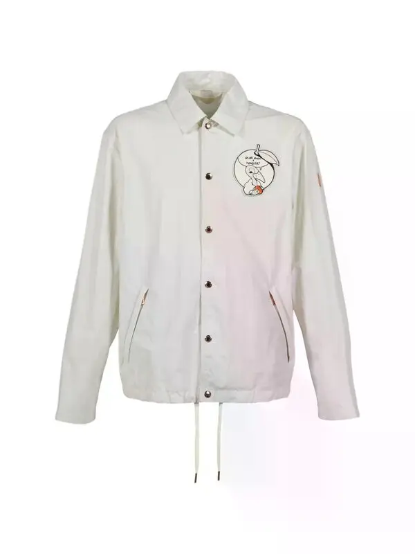 Moncler X Gilga Farm Donald Glover Satsuma Graphic-patch Shirt Jacket - White