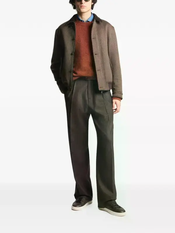 FAY Corduroy-collar Lobster-clasp Bomber Jacket