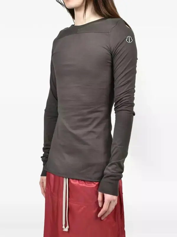 Moncler X Rik Owens Girder Long-sleeved T-shirt - Grey