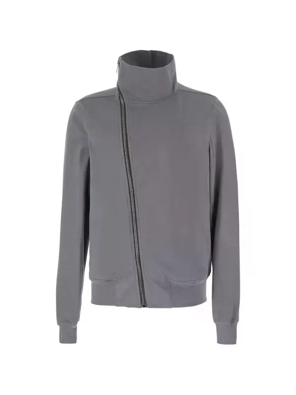 Rick Owens Tower Bauhaus Asymmetric-zip High-neck Sweatshirt