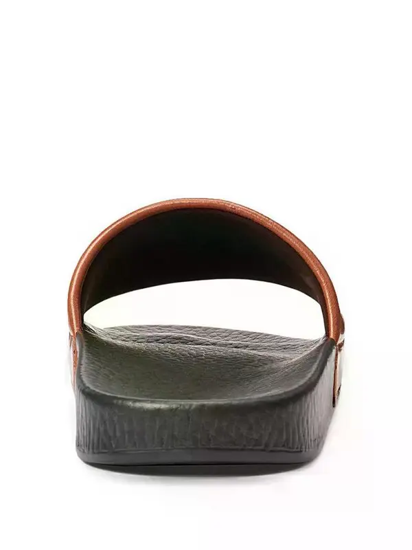 Polo Ralph Lauren Logo-embossed Leather Slides