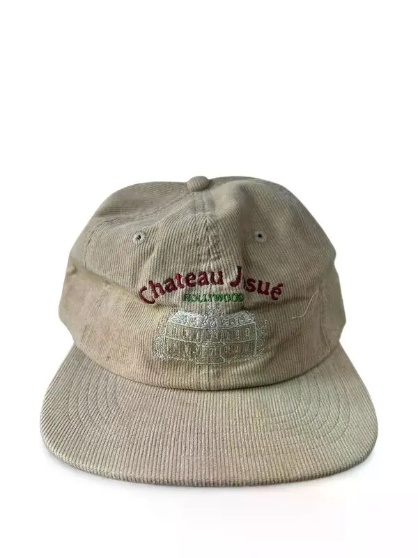 GALLERY DEPT. Chateau Josué Embroidered Corduroy Cap - Neutrals