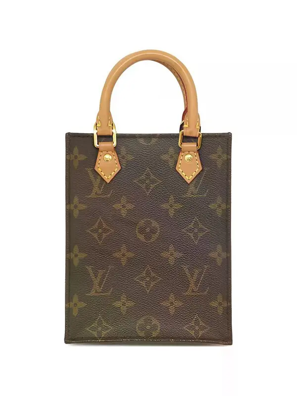 LOUIS VUITTON 2020 Monogram Petit Sac Plat Satchel - Brown