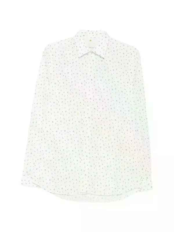 Paul Smith Floral-print Slim-fit Shirt - White